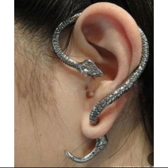 Jewelry | Snake Wrap Around Ear Cuff Silvertone | Poshmark